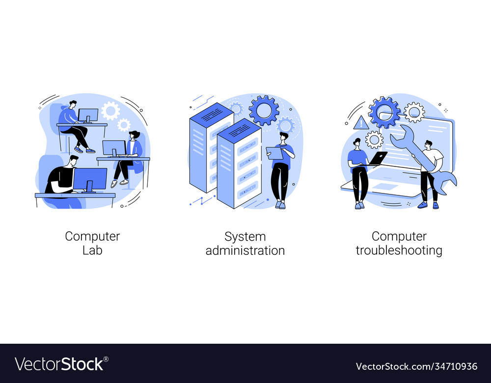 Computers and software abstract concept Royalty Free Vector