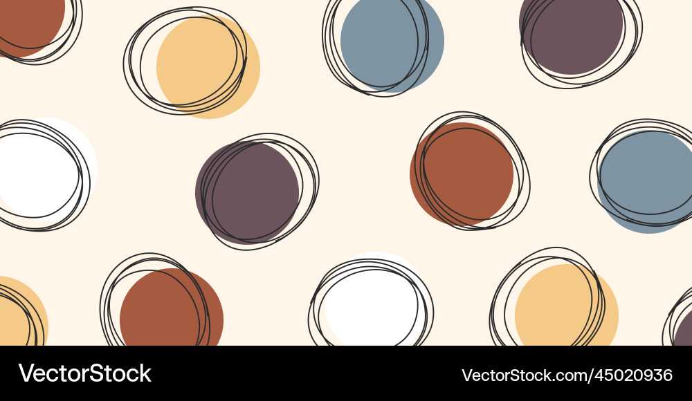 Cute doodle pattern of earth colors nice brush Vector Image