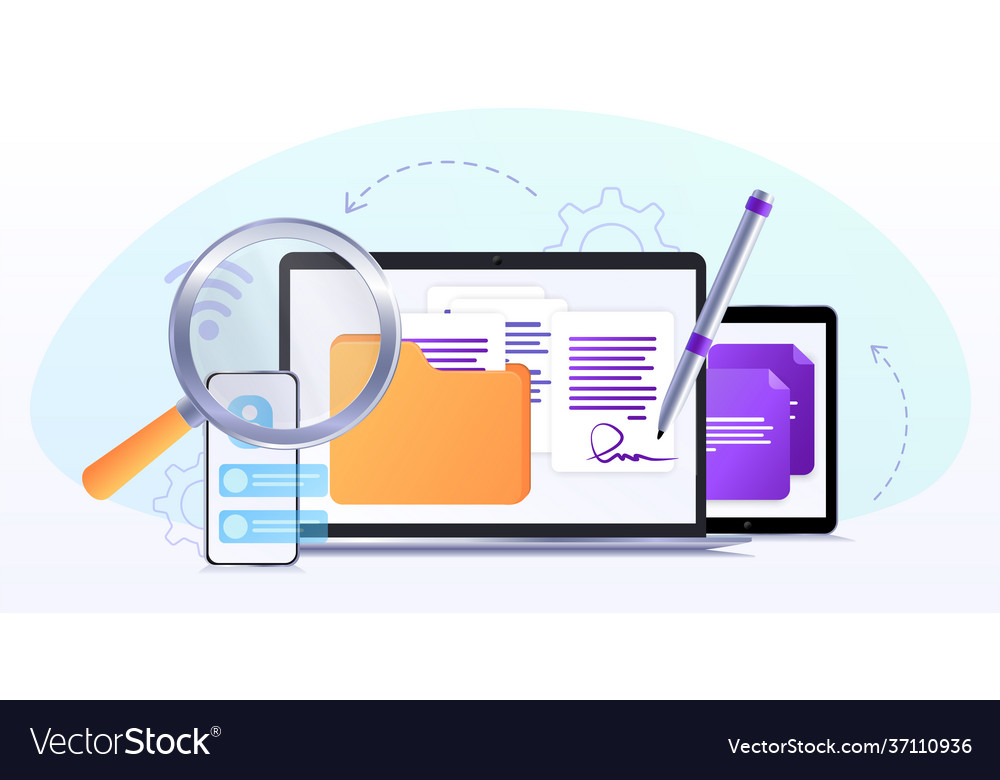 Electronic document Royalty Free Vector Image - VectorStock