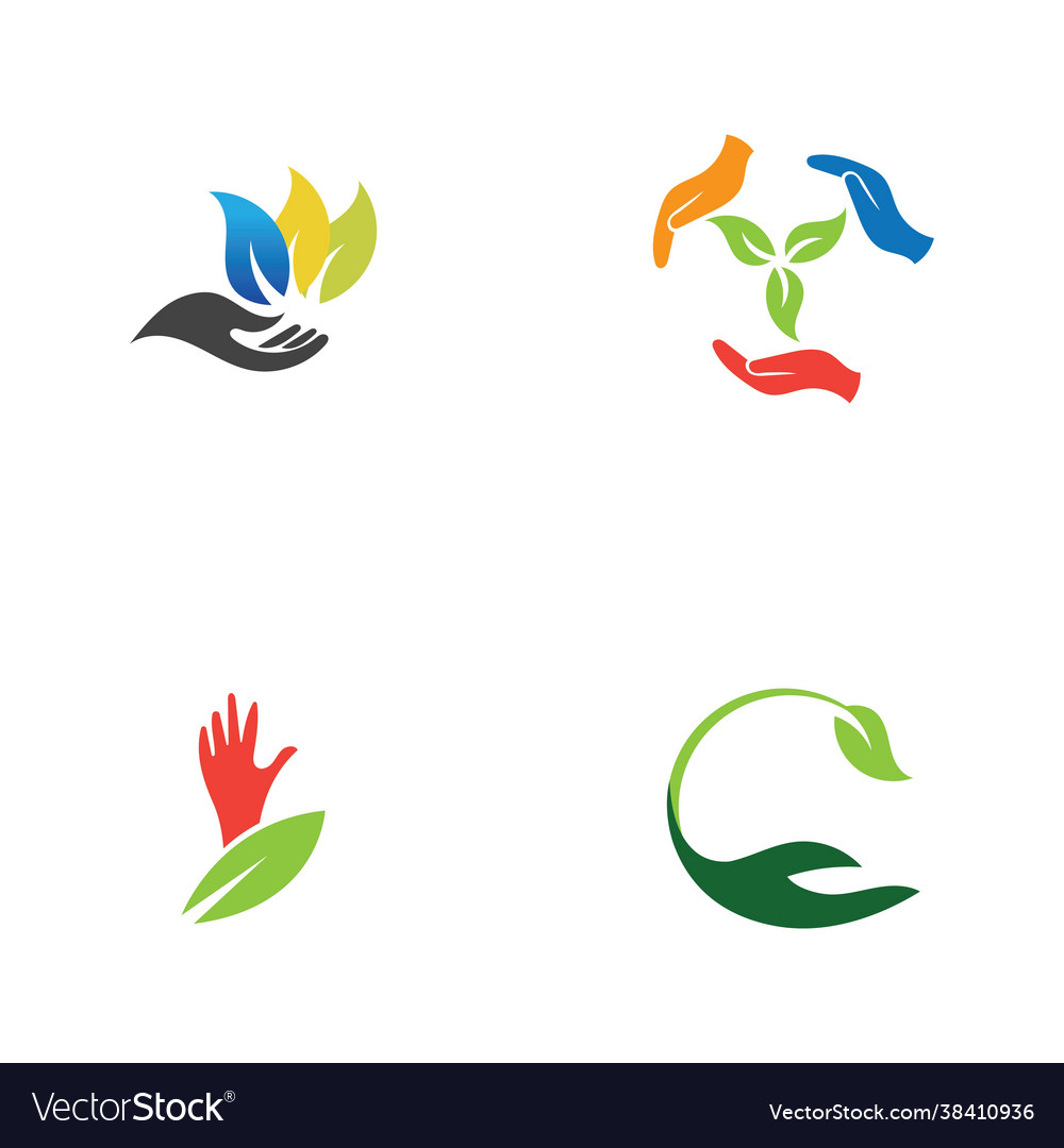 Hand leaf Royalty Free Vector Image - VectorStock