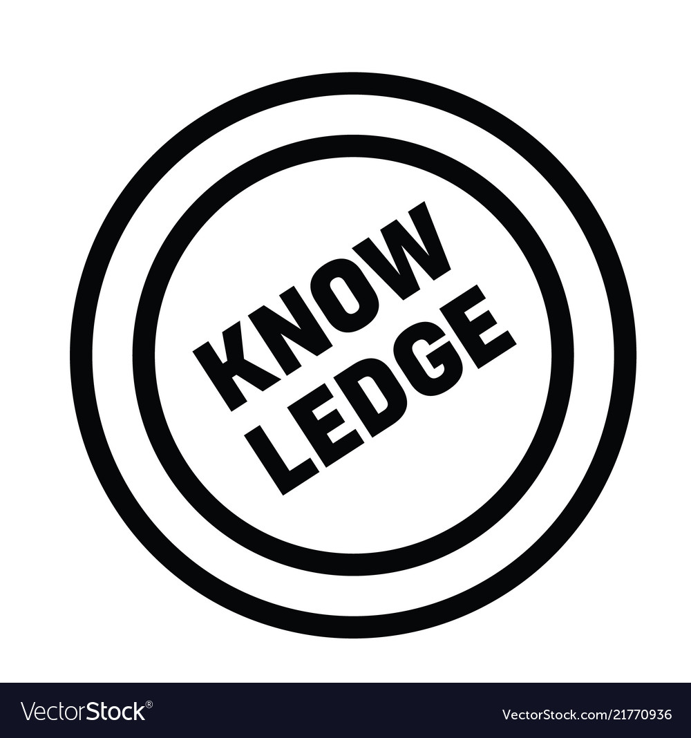 Knowledge rubber stamp Royalty Free Vector Image