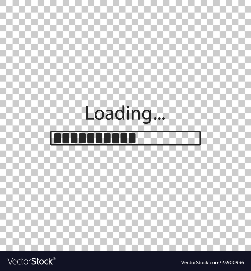 Loading icon isolated progress bar Royalty Free Vector Image