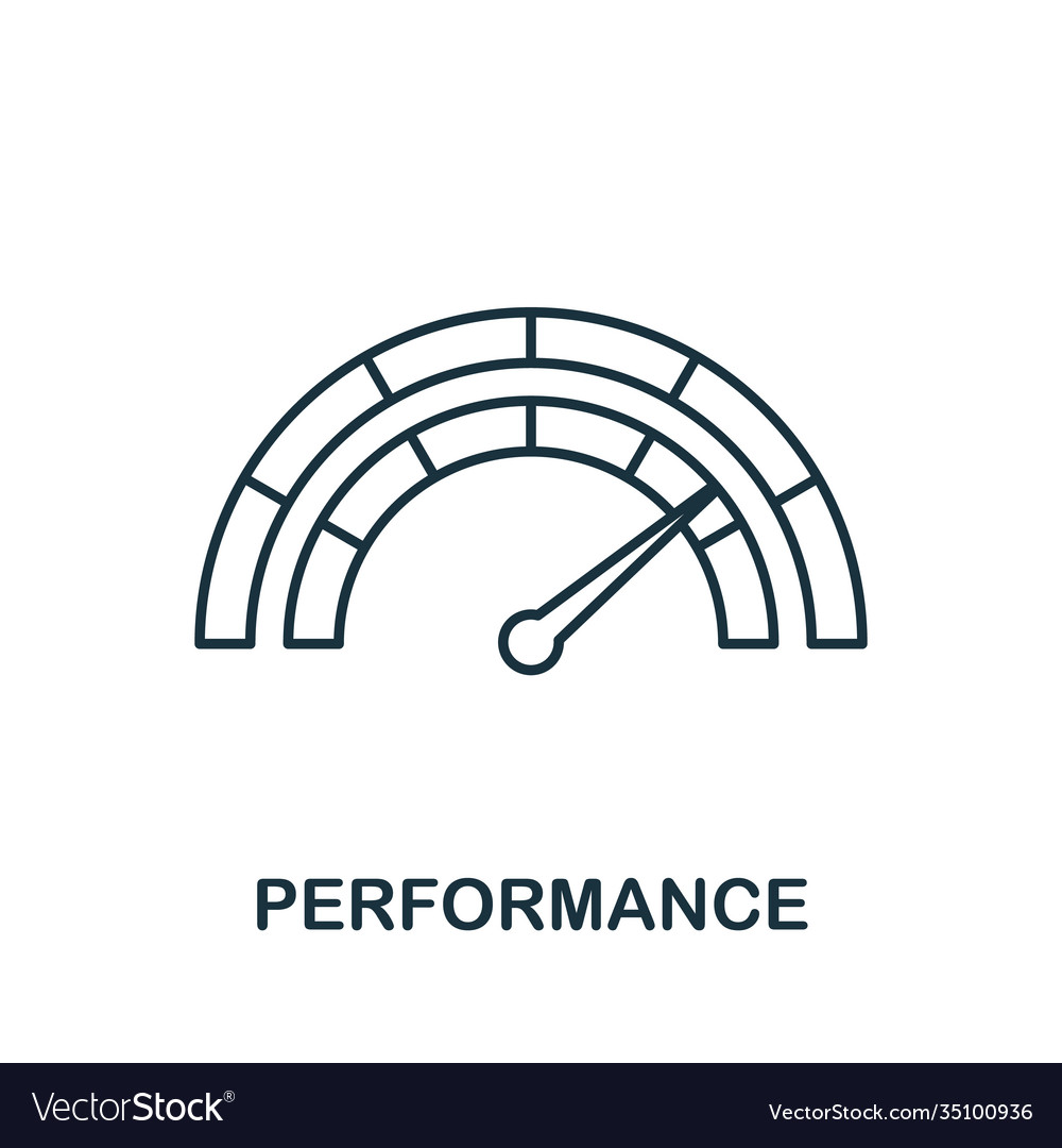 Performance icon line style element from audit Vector Image Performance icon line style element from audit Vector Image