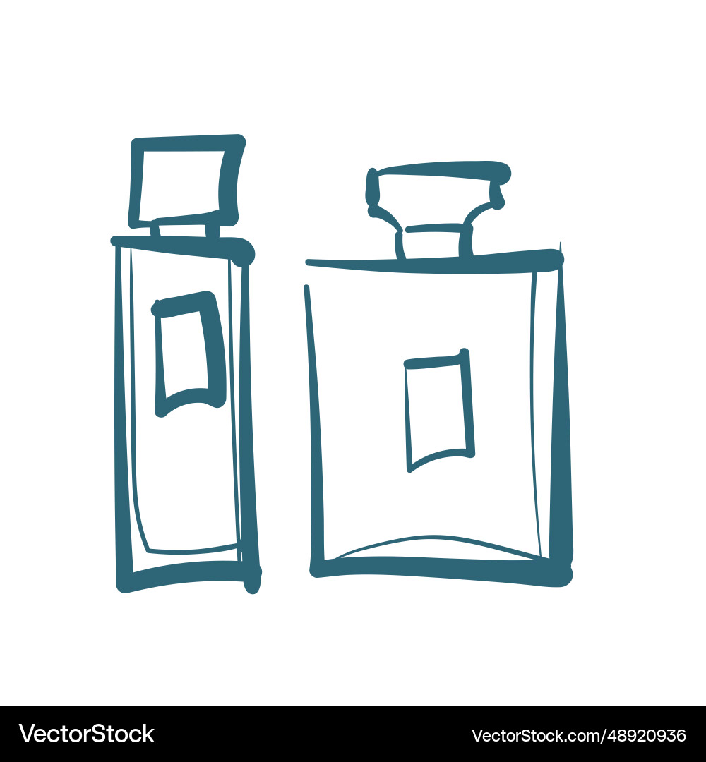 Perfume doodle isolated line art sketch hand drawn