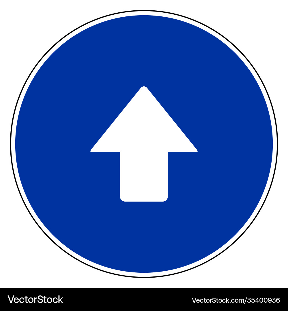 Up arrow and blue sign Royalty Free Vector Image