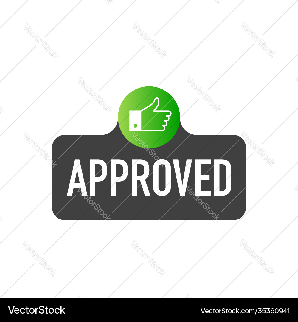 Approved stamp green round grunge sign Royalty Free Vector