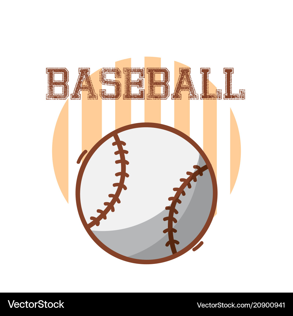 Baseball game sport equipment Royalty Free Vector Image