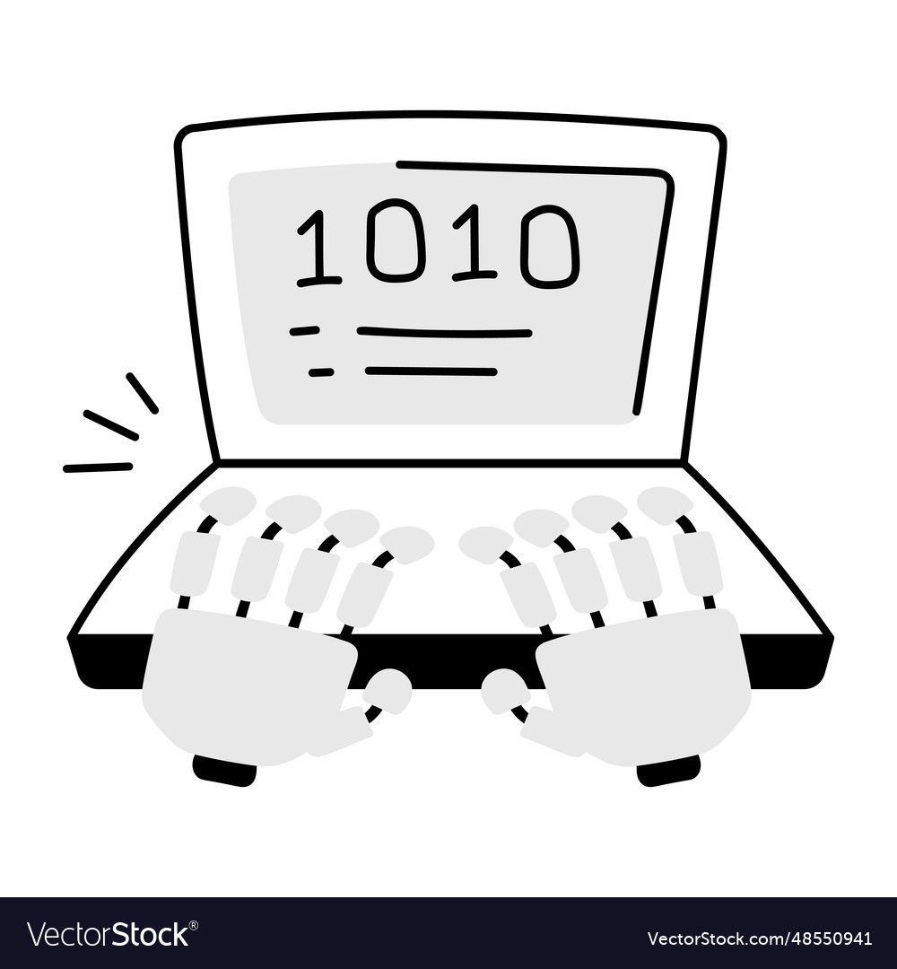 Code typing Royalty Free Vector Image - VectorStock