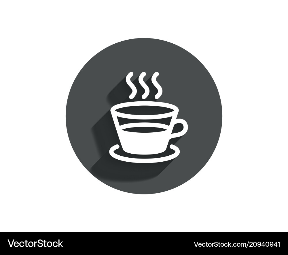 Coffee and tea simple icon hot drink sign Vector Image