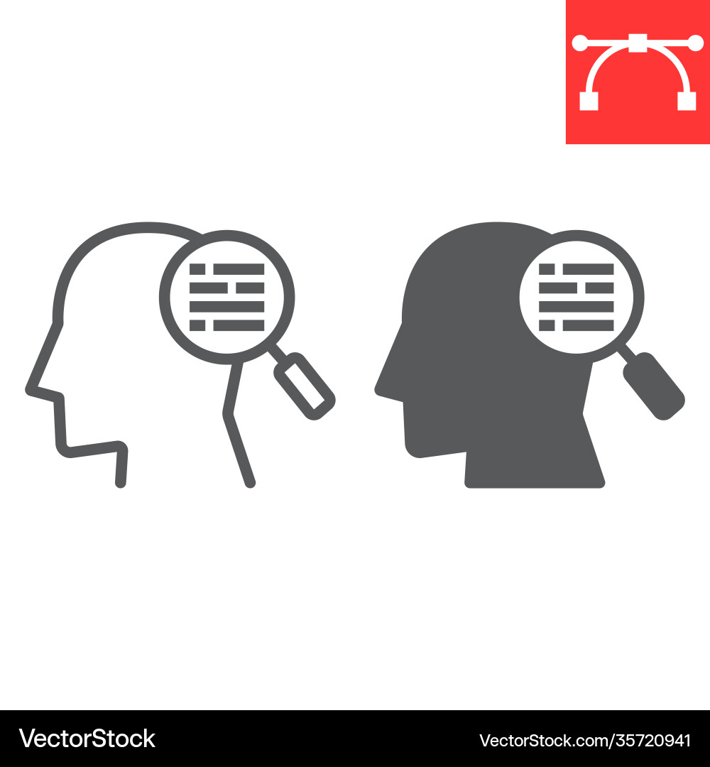 Customer requirement line and glyph icon Vector Image