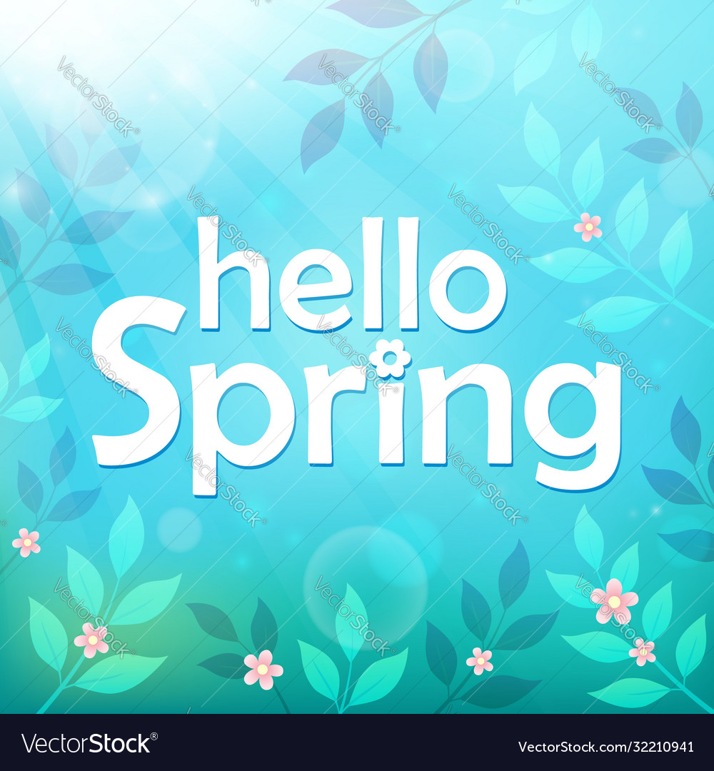 Hello spring theme image 7 Royalty Free Vector Image