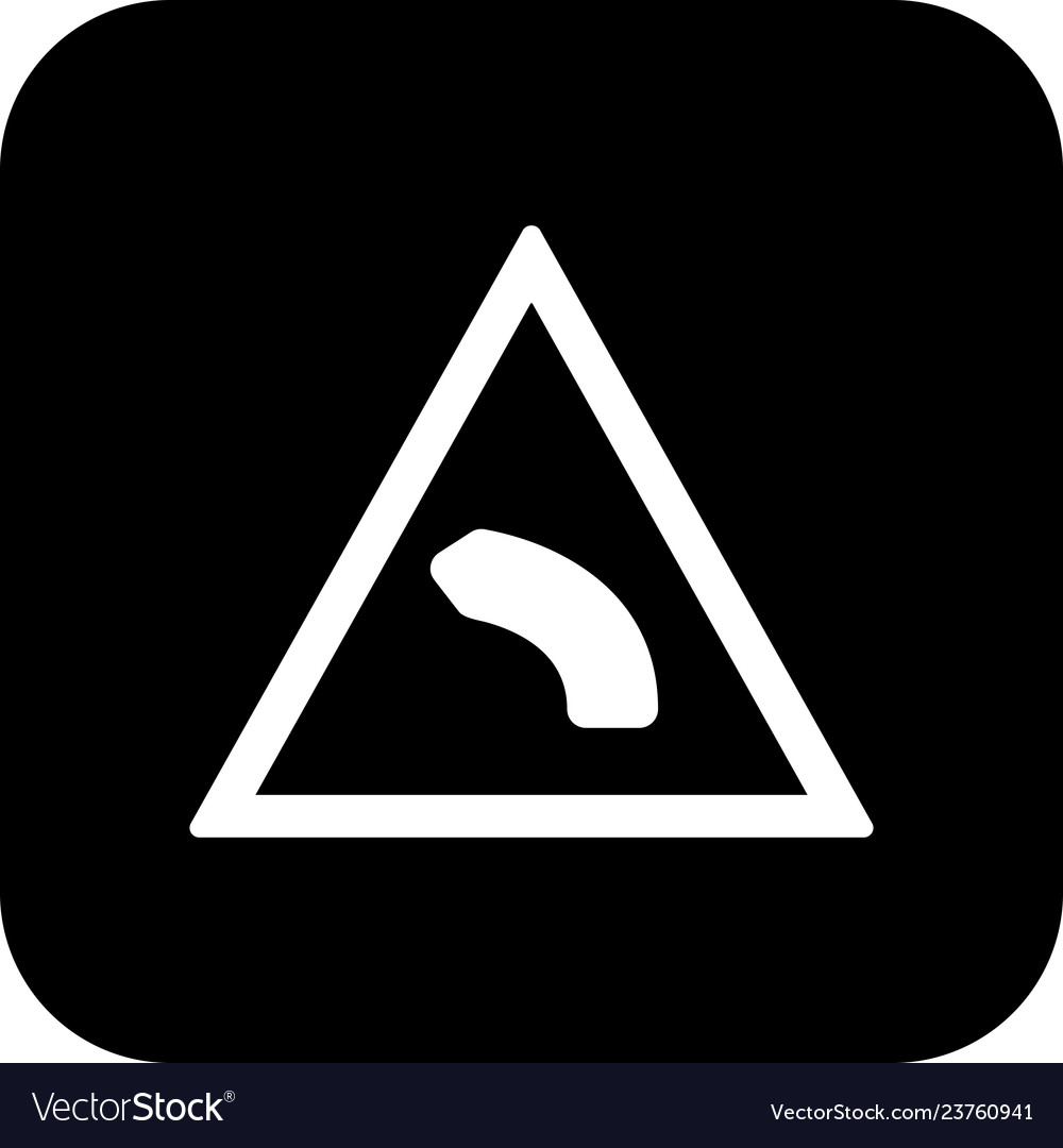 Left bend icon Royalty Free Vector Image - VectorStock