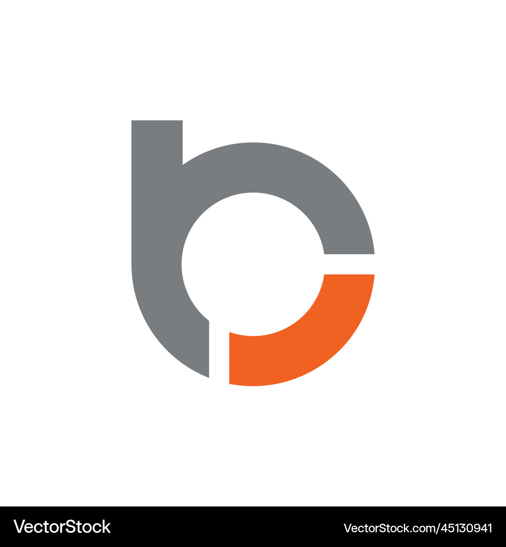 Letter b logo design symbol b logo icon Royalty Free Vector