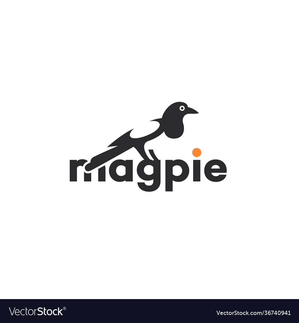 Magpie logo Royalty Free Vector Image - VectorStock