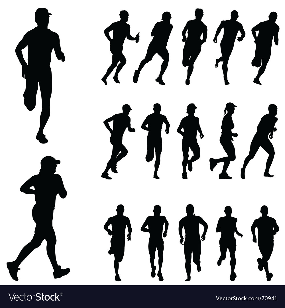 Runners Royalty Free Vector Image - VectorStock