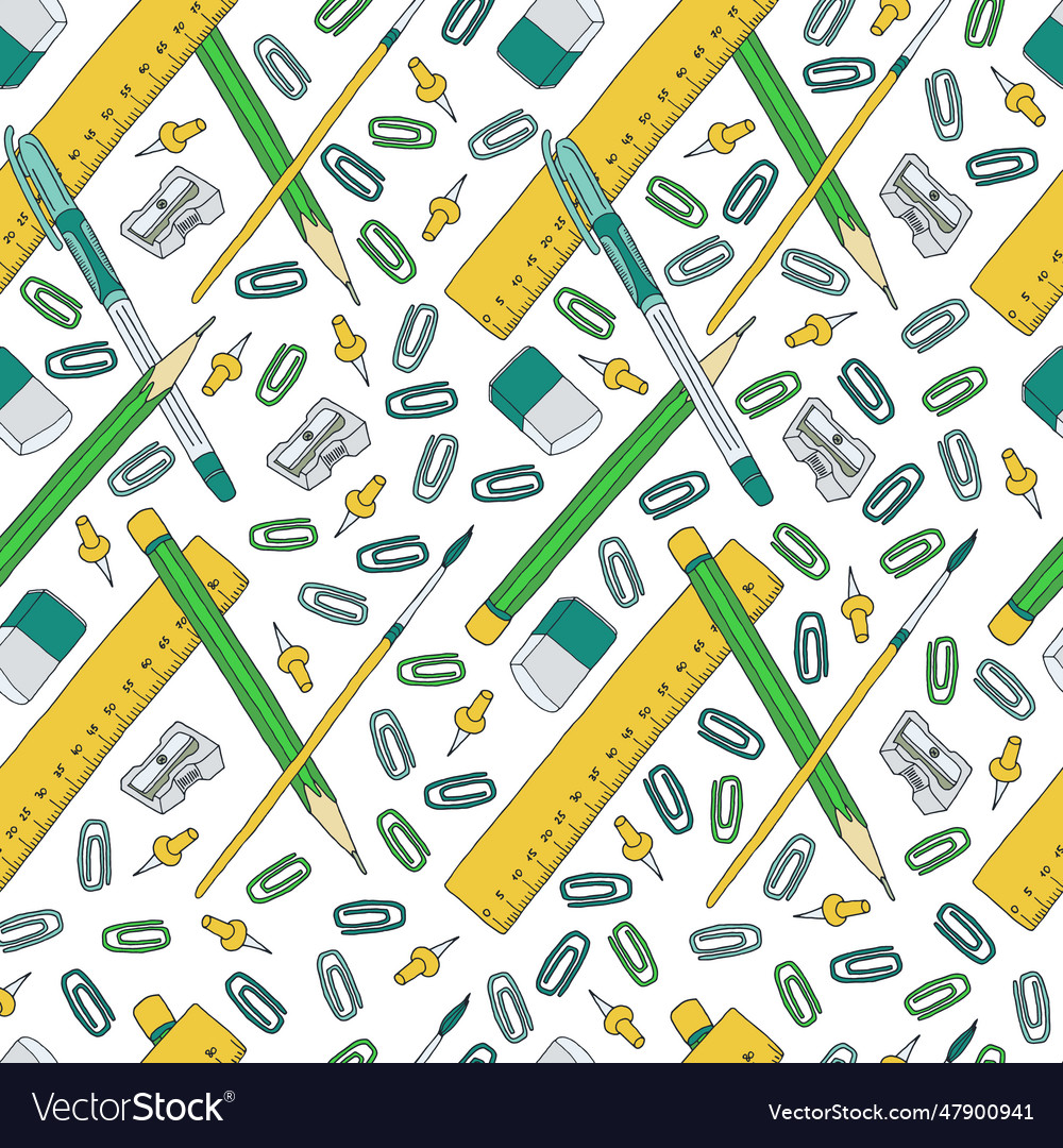 Seamless pattern for school and work Royalty Free Vector