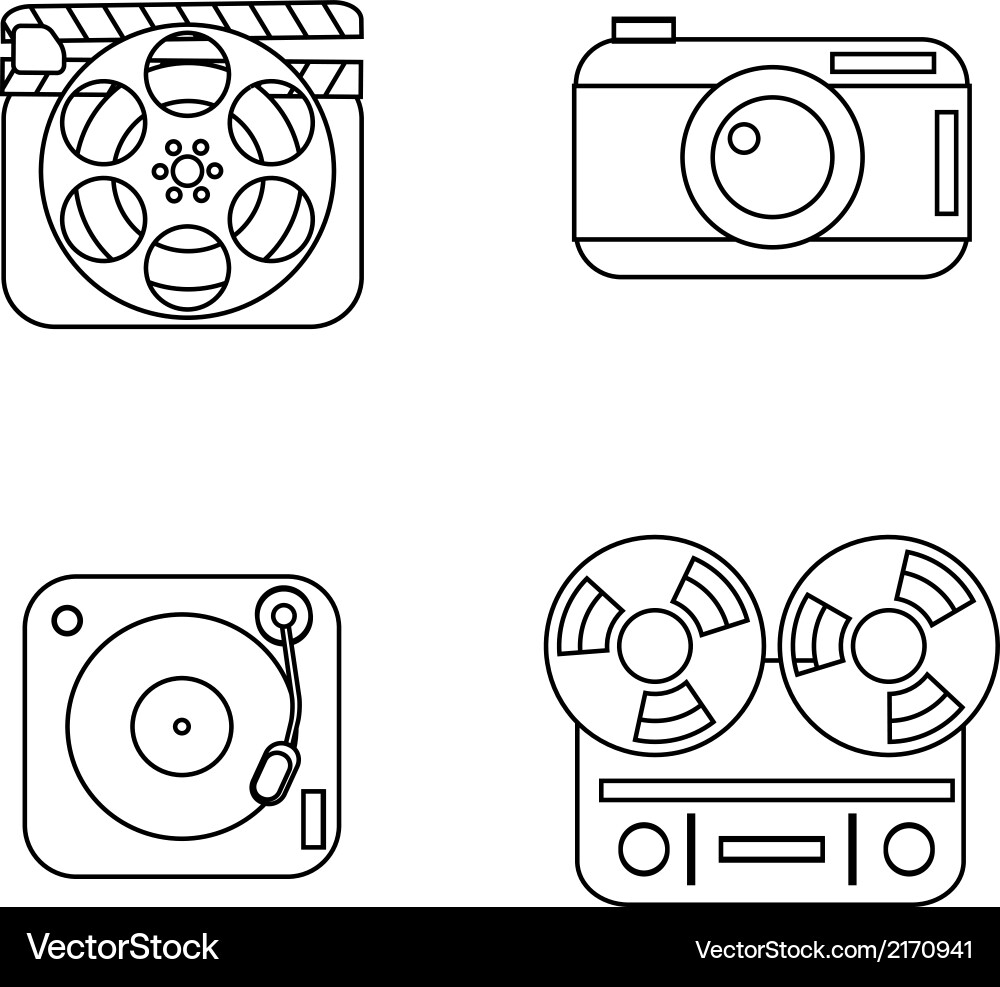 Set of line icons Royalty Free Vector Image - VectorStock