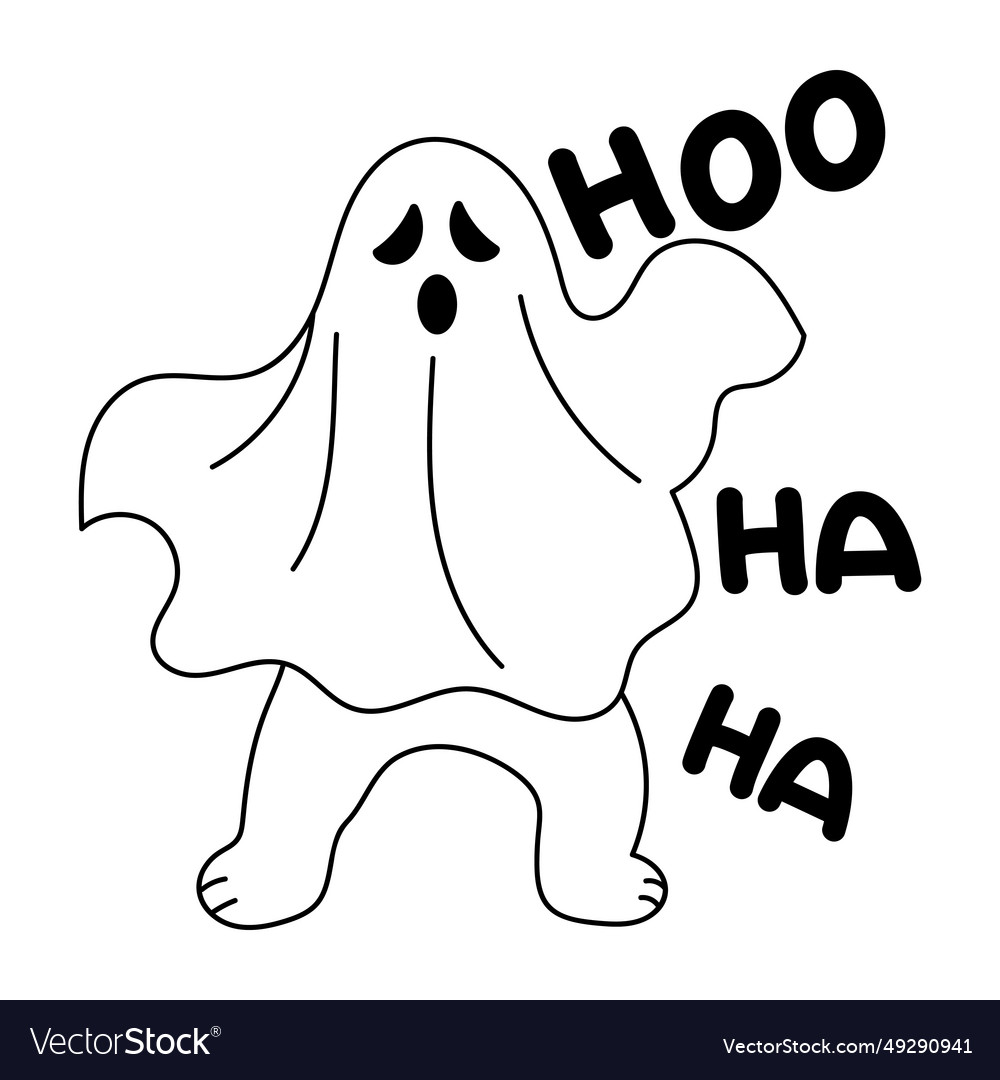 Spooky ghost Royalty Free Vector Image - VectorStock