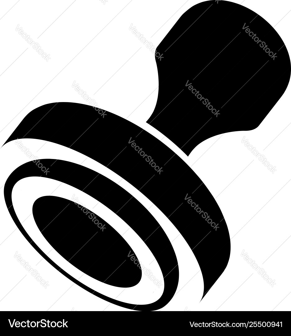 Stamper symbolicon for impress imprint stamp Vector Image