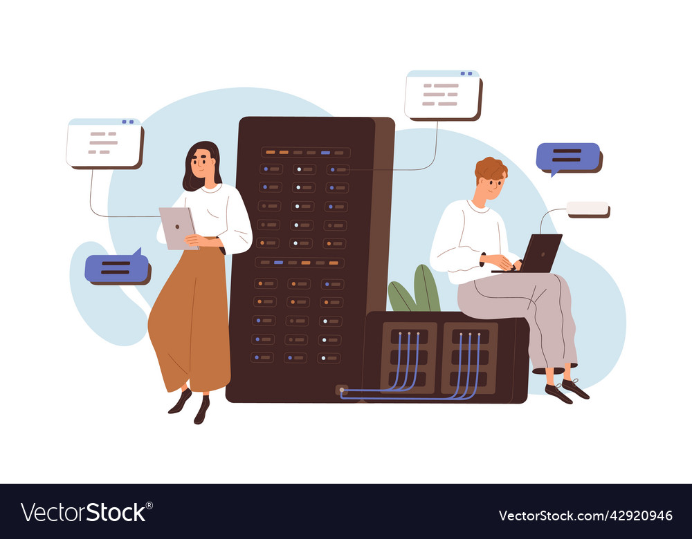 Cms development abstract software architecture Vector Image