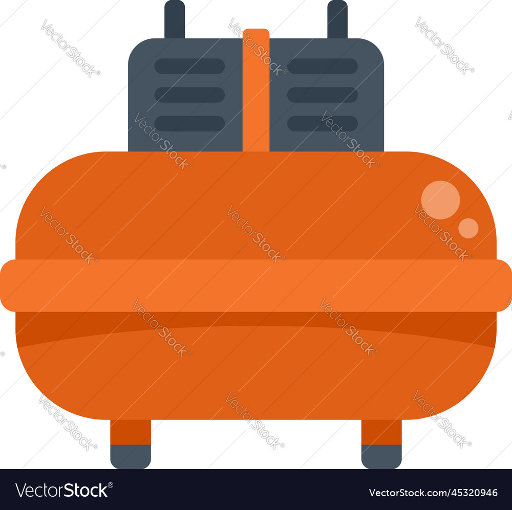 Compressor icon flat air machine Royalty Free Vector Image