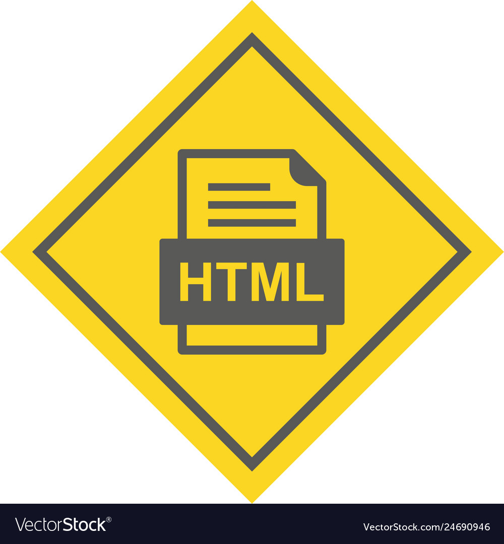 Html file document icon Royalty Free Vector Image