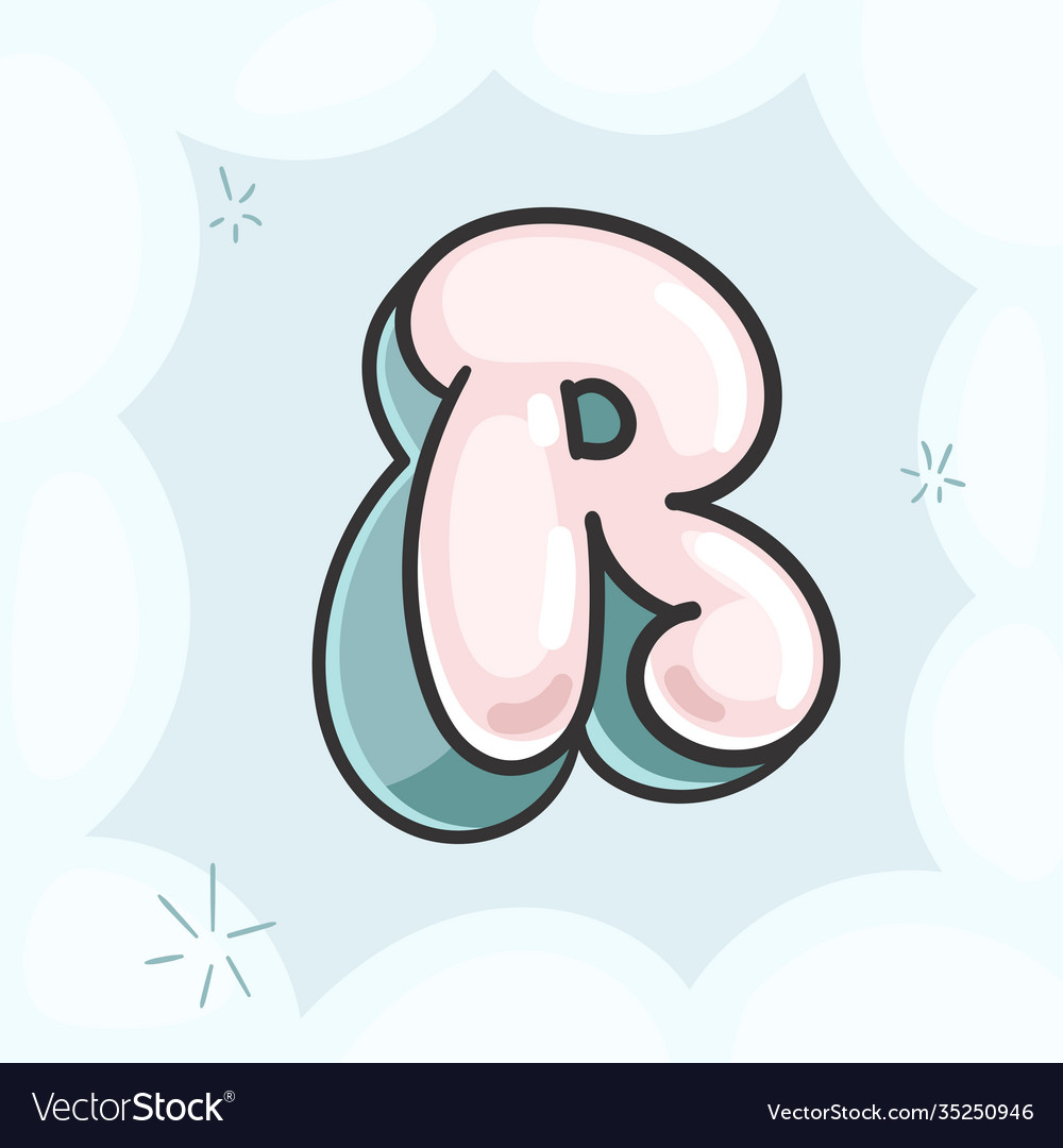 Letter R Bubble Royalty Free Vector Image VectorStock