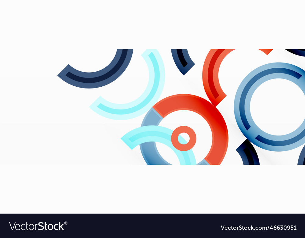 Circles are arranged in a grid pattern abstract Vector Image