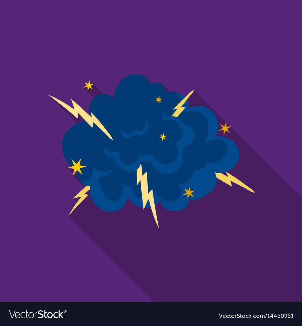 Explosion icon in flat style isolated on white Vector Image