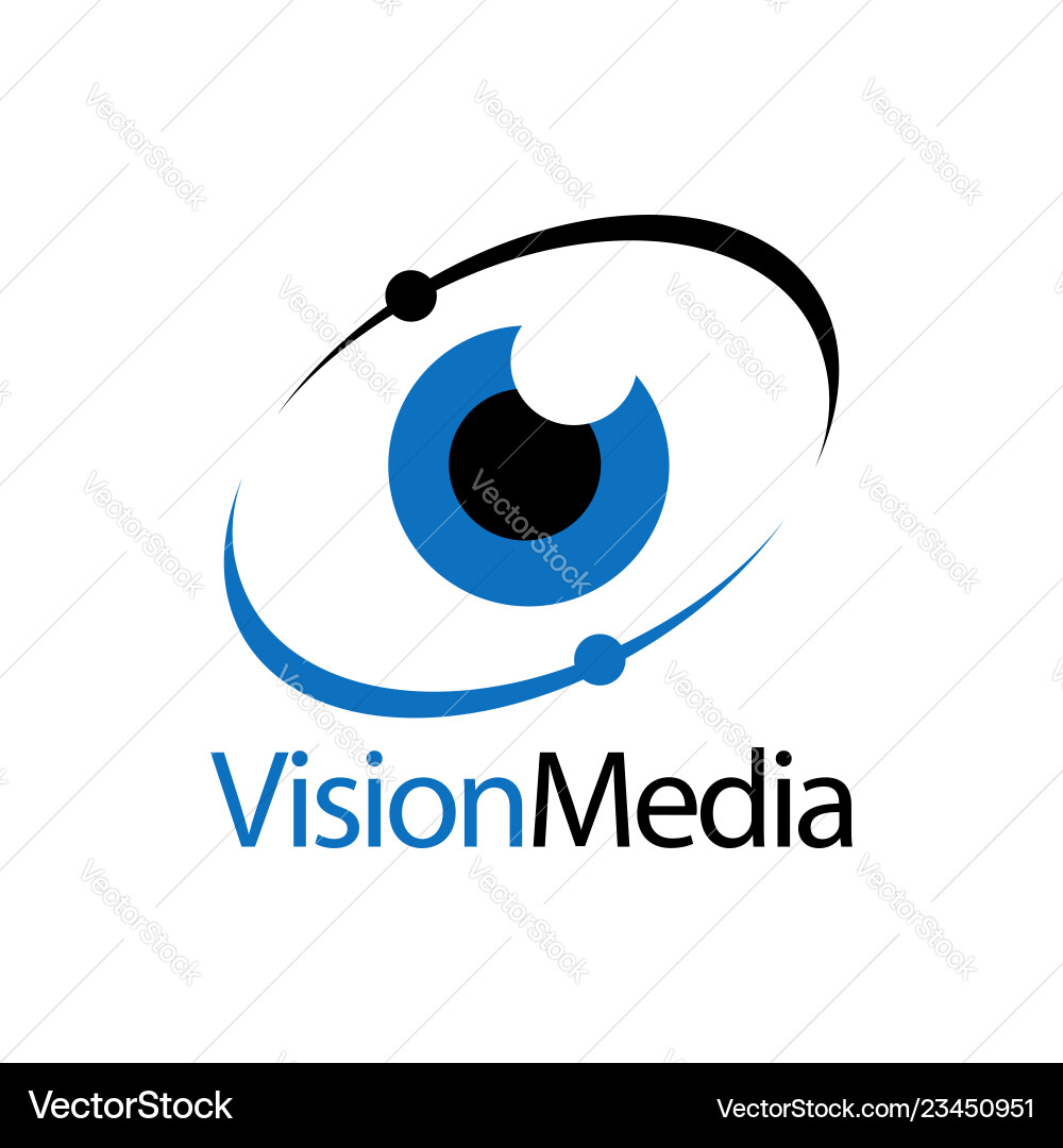 Eye icon vision media logo concept design template