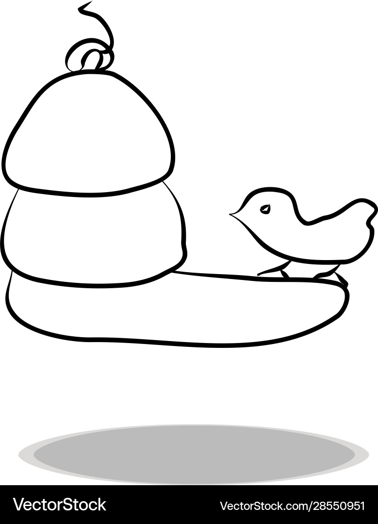 Feeding trough icon hand drawing Royalty Free Vector Image