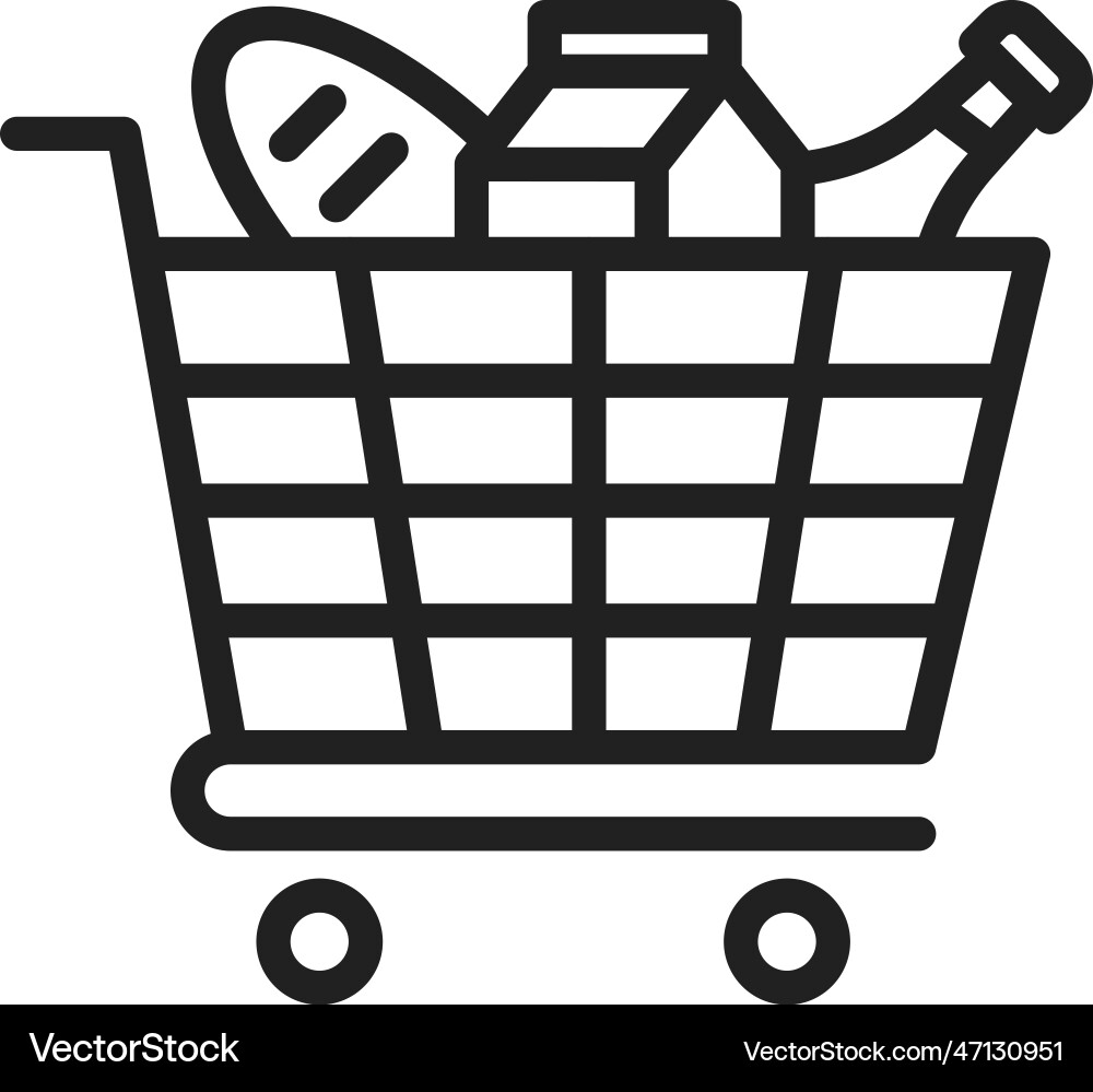 Food cart icon image Royalty Free Vector Image