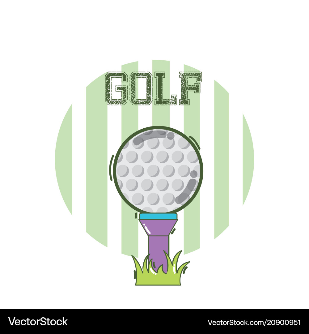 Golf game sport equipment Royalty Free Vector Image