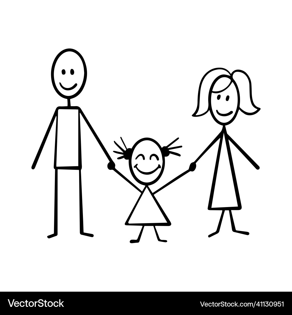 Happy family concept Royalty Free Vector Image