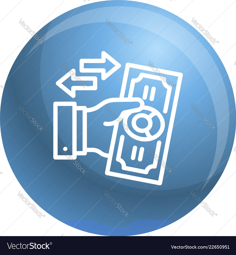Reverse bribery icon outline style Royalty Free Vector Image
