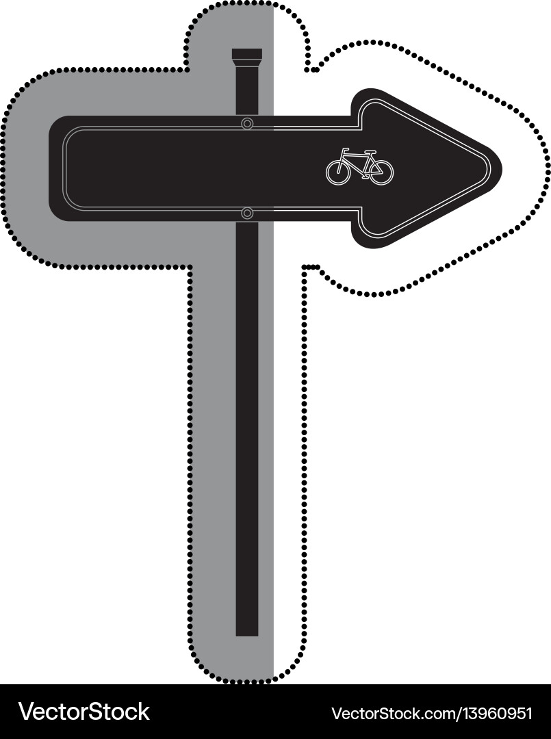Road traffic signal with arrow Royalty Free Vector Image
