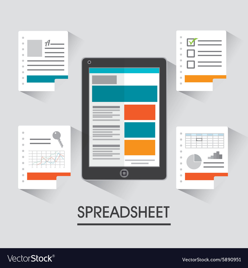 Spreadsheet design Royalty Free Vector Image - VectorStock