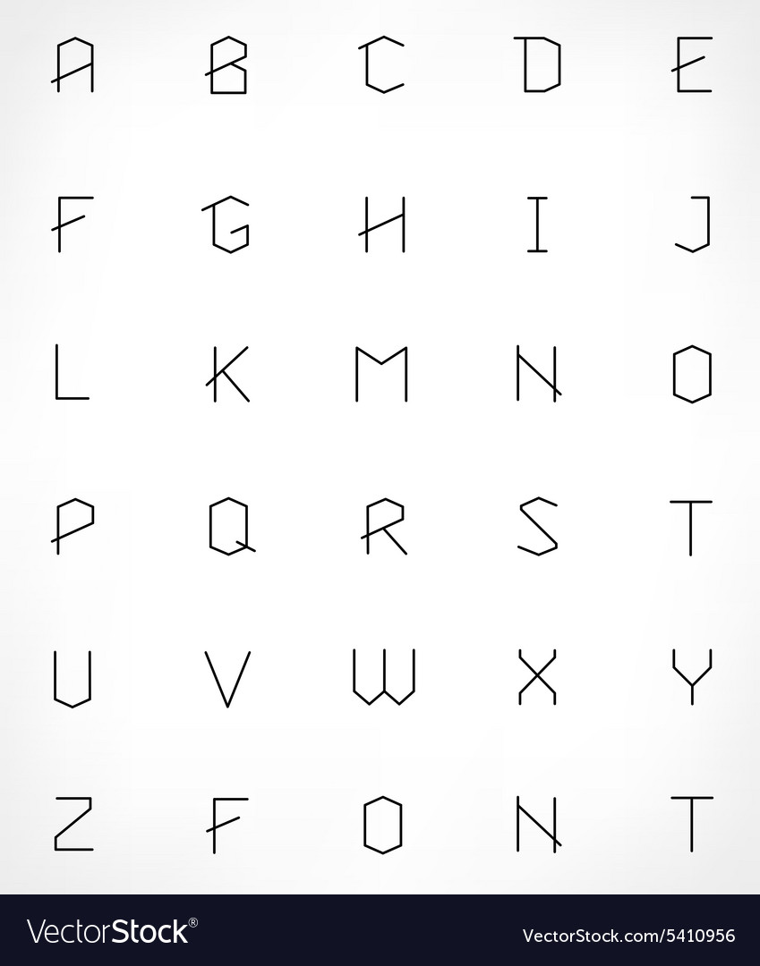 Alphabet set Royalty Free Vector Image - VectorStock