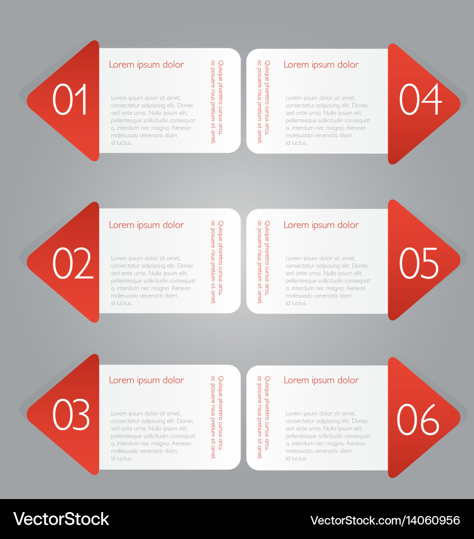 Business infographics template red color Vector Image