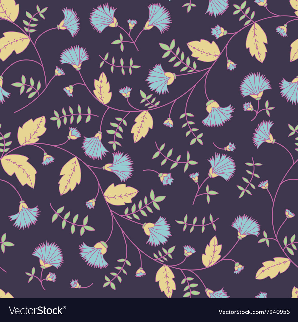 Cornflower pattern seamless texture Royalty Free Vector