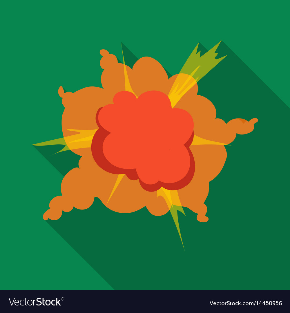 Explosion icon in flat style isolated on white Vector Image