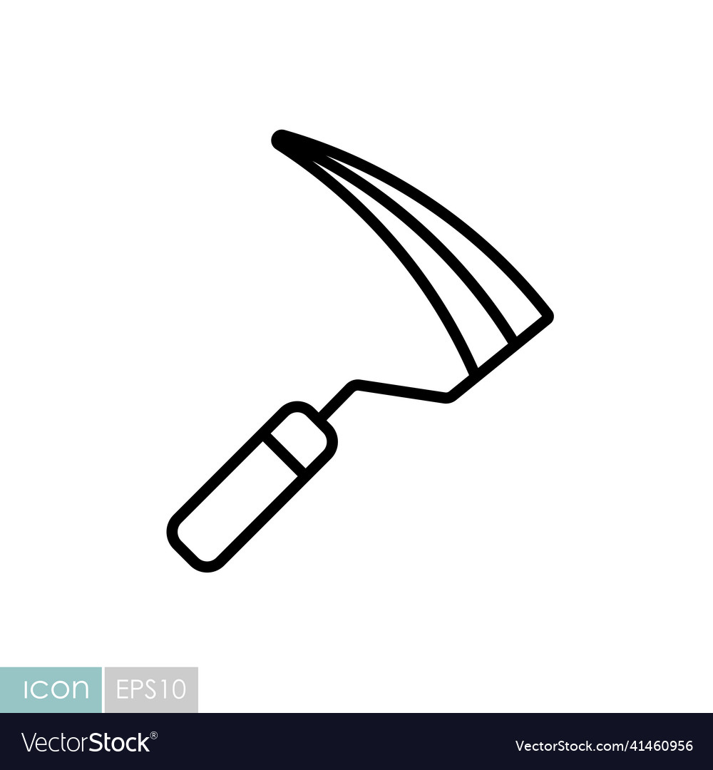 Garden sickle isolated icon Royalty Free Vector Image Garden sickle isolated icon Royalty Free Vector Image