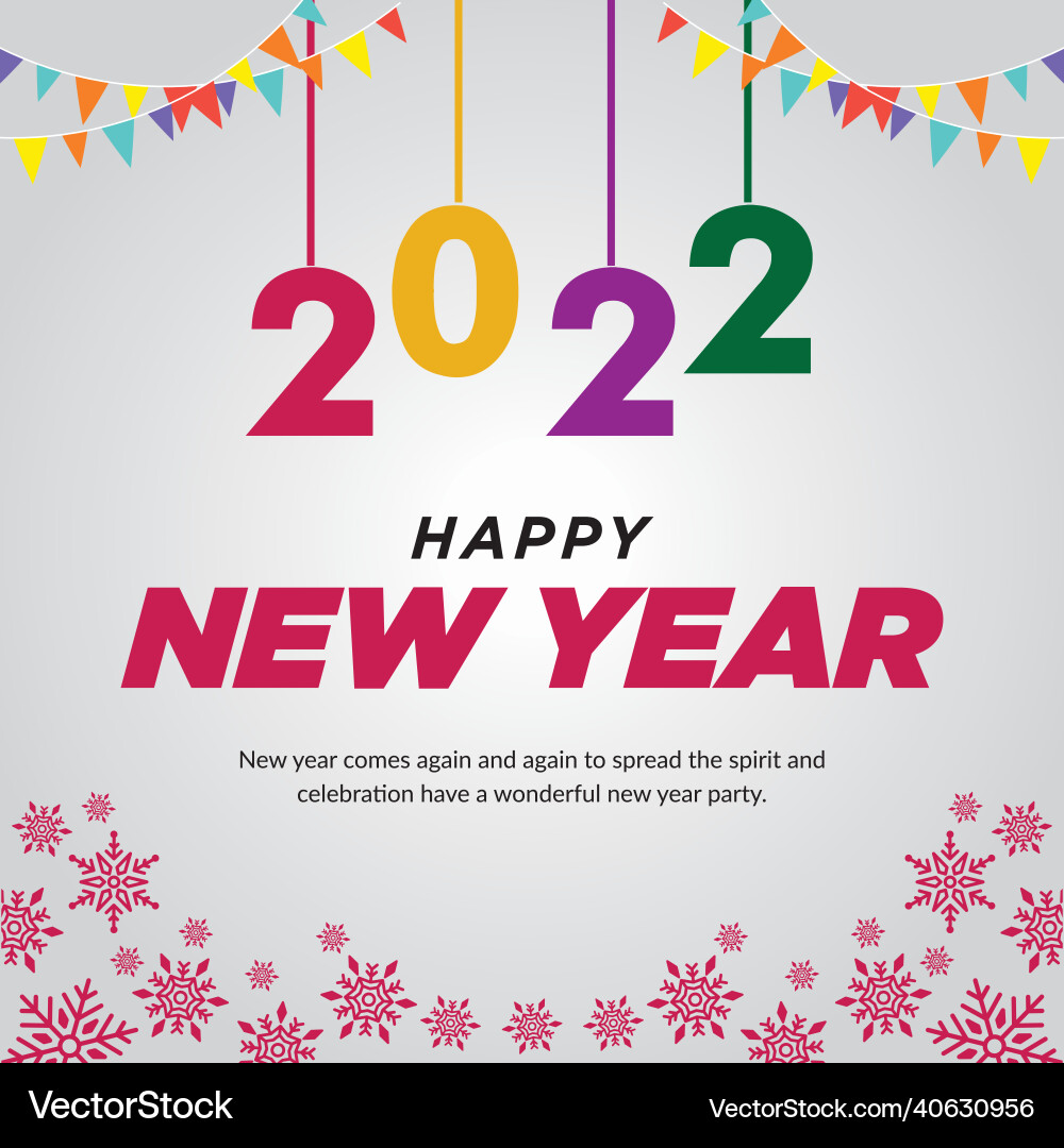 Happy new year banner design Royalty Free Vector Image