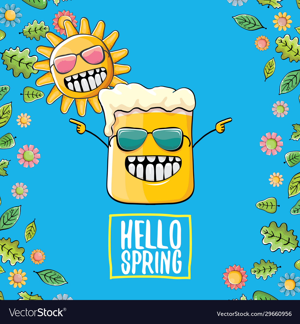 Hello spring concept Royalty Free Vector Image
