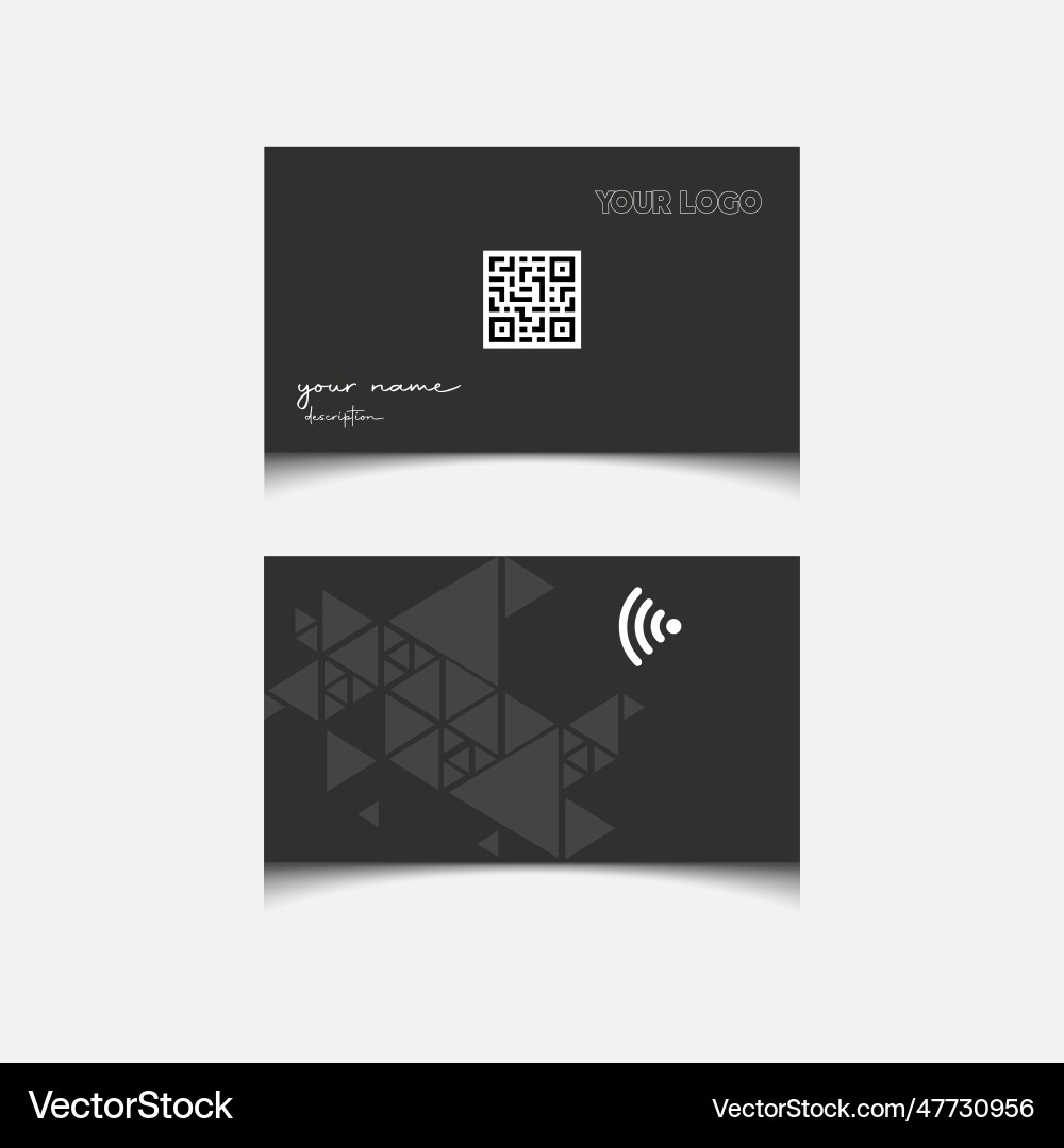 Modern electronic nfc business card design vactor Vector Image