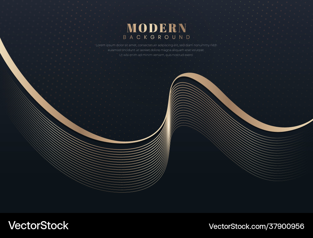 Modern luxury background golden line wave Vector Image