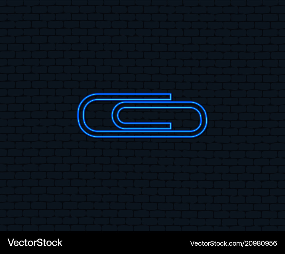 Paper clip sign icon symbol Royalty Free Vector Image