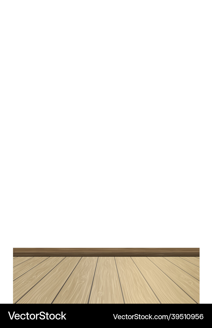 Realistic light wood floor and white wall Vector Image
