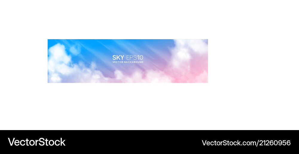 Realistic pink-blue sky Royalty Free Vector Image