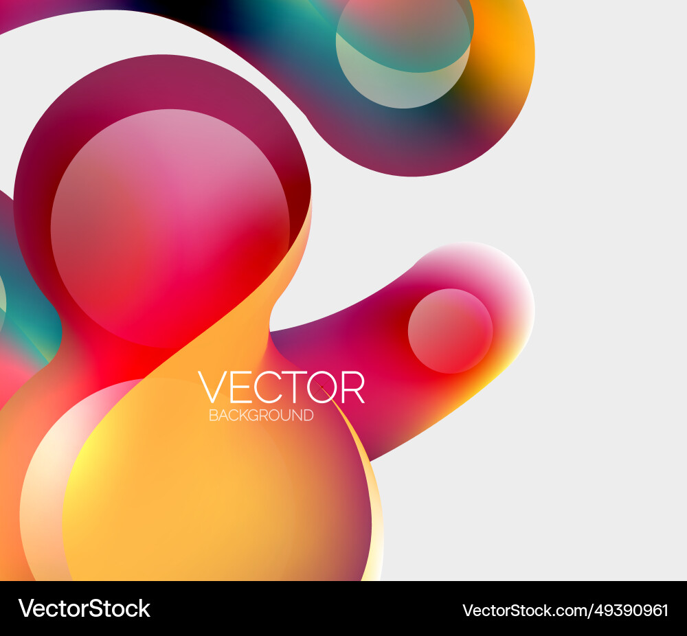 Beautiful flowing round shapes and circles Vector Image